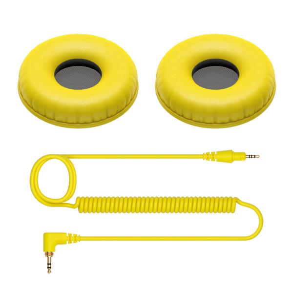 Pioneer DJ HC-CP08-Y Color variation coiled cable and ear pads for HDJ-CUE1 (イエロー) HDJ-CUE1用イヤパッド/ケーブルセット イエローMy Style, ...