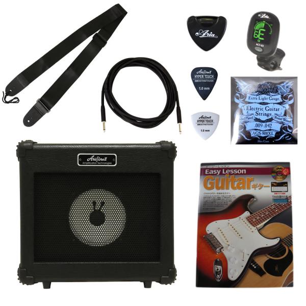 ARIA アンプ付きエレキギター付属品セットギターを始めてみたいという方や再度始めたいという方にも最適な手頃な付属品のセットです！ギター本体は入っておりません。ギター本体だけ入手した、以前やっていてギターは持っている等、ギターを始めるにあた...