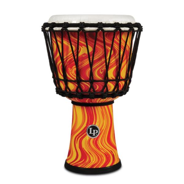 LP LP1607OM 7-INCH ROPE TUNED CIRCLE DJEMBE WITH PERFECT-PITCH HEAD Orange Marble ジャンベLP World CollectionのCircle Djembes...