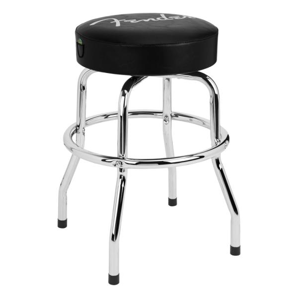 Fender フェンダー Spaghetti Logo Pick Pouch Barstool Black/Chrome 24" スツール バースツール 椅子 ギター用椅子  Fender フェンダー Spaghetti Logo Pick...