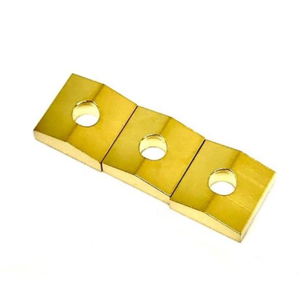 FU-Tone Titanium Lock Nut Block Set (3) GOLD チタンナットブロック ゴールド※ギターパーツの取り扱いには、相応の技術と知識が必要になります。自己責任にて取り扱い可能な方のみ、ご検討下さい。取り付け...