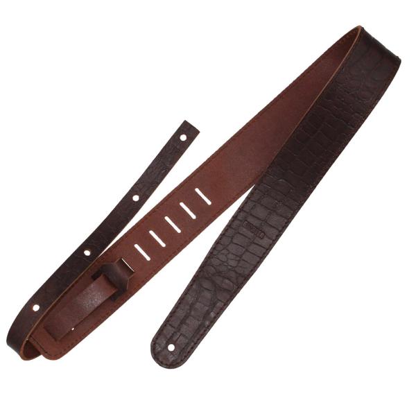 Richter Straps リヒターストラップ #1487 Raw II Contour Croco Brown ギターストラップRawI、RawII、RawIIIシリーズは、リヒターのラインナップの中では低価格帯のモデルですが、それを感...