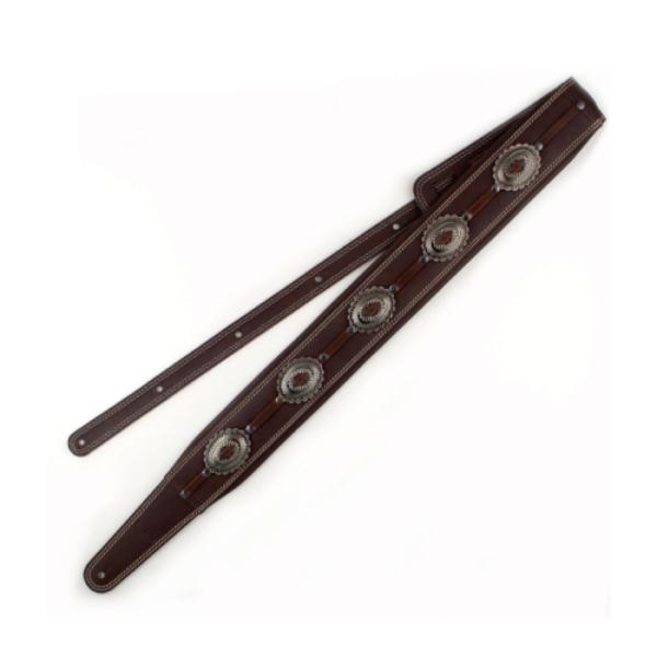 Richter Straps リヒターストラップ #1546 Springbreak I Concho Brown / Old Nickel ギターストラップSpringbreakシリーズナッパーレザーを使用し、軽量でしなやかなモデルです。...