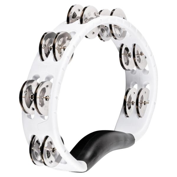 タンバリン 楽器 MEINL マイネル HTMT1WH ABSフレーム+ステンレスジングル ハンドタンバリン WHITE ホワイト 白。【HEADLINER SERIES HandHeld ABS TAMBOURIN】Stainless S...