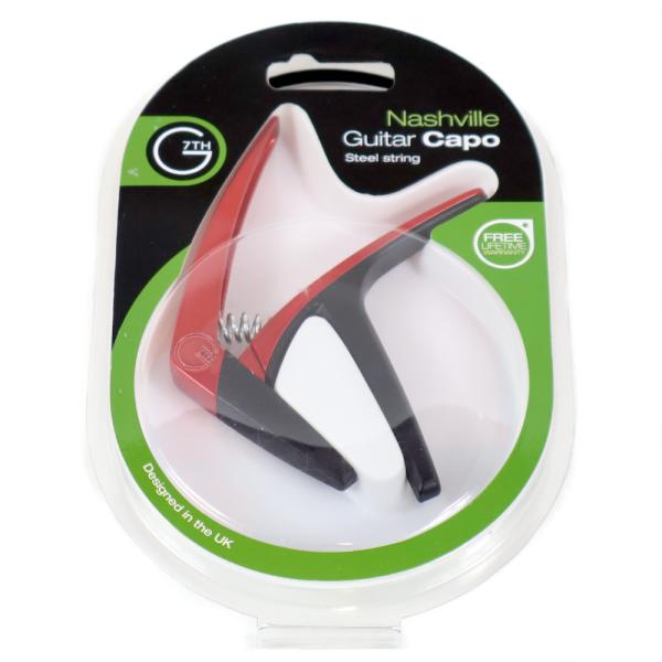 カポタスト G7th G7TH the Nashville capo RED ナッシュビルカポ レッド 赤 カポ ギター。エルゴノミックデザインを踏襲した、6弦アコースティックギター用のG7thナッシュビル・カポです。装着の簡単なバネ式。ア...