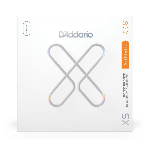 【3セットパック】 ダダリオ XS アコギ弦 D'Addario ダダリオ XSABR1047-3P Extra Light 10-47 アコースティックギター弦 エキストラライト  【3セットパック】 D'Addario ダダリオ XSA...