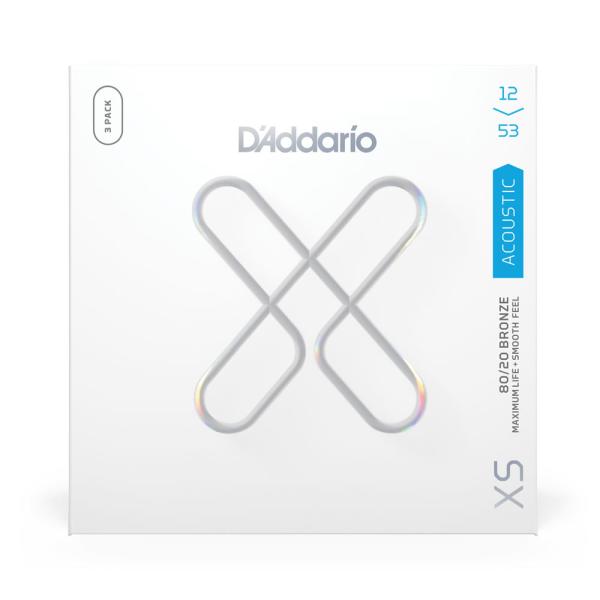 【3セットパック】 ダダリオ XS アコギ弦 D'Addario XSABR1253-3P Regular Light 12-53 アコースティックギター弦 ライトゲージ コーティング弦  【3セットパック】 D'Addario ダダリオ ...