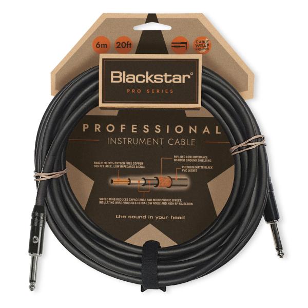 BLACKSTAR ブラックスター PROFESSIONAL CABLE 6M STR/STR ギターケーブル 6メートル 両側ストレートプラグ シールドBlackstar トーンに最適な信号経路。これらのケーブルは、妥協のない信号パスと究...