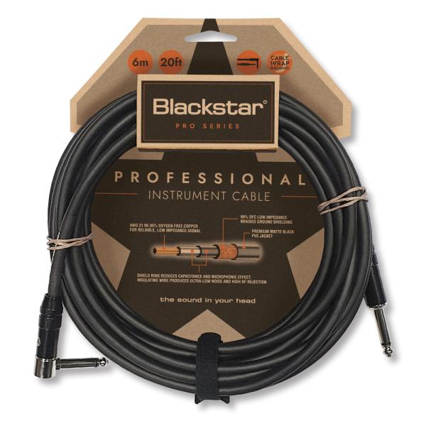 BLACKSTAR ブラックスター PROFESSIONAL CABLE 6M STR/ANG ギターケーブル 6メートル 片側L型プラグ シールドBlackstar トーンに最適な信号経路。これらのケーブルは、妥協のない信号パスと究極の ...