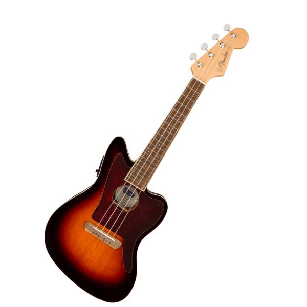 Fender フェンダー Fullerton Jazzmaster Uke Walnut Fingerboard べっ甲柄 Pickguard 3-Color Sunburst コンサートサイズ エレクトリックウクレレFullertonシリ...