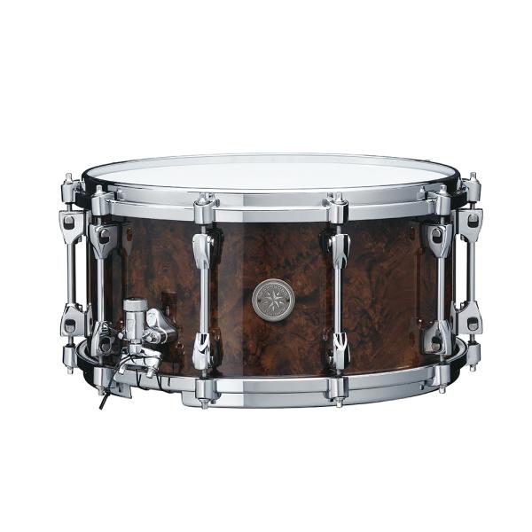 TAMA スネア PWB147 STARPHONIC Walnut 14"x7" スネアドラム タマ。PWB147は6mmと薄めに成型されたウォルナット材を採用。ウォルナット材特有の中低音域の丸みと温かみと、内曲げのグルーヴド・フープによっ...