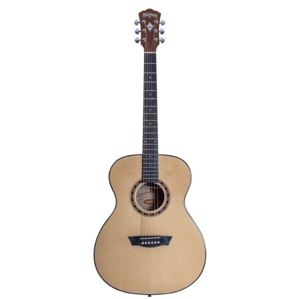 Washburn ワッシュバーン F5 アコースティックギター これから音楽を始める方にも、ベテランの方にも、最高のパートナーとなりうる小柄なアコースティックギターです。プレミアムスプルース・トップ、マホガニー・バック＆サイドを採用し、柾目...