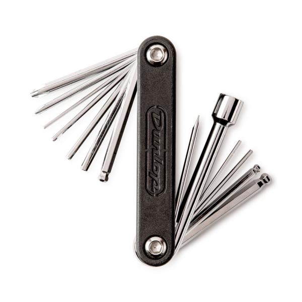 JIM DUNLOP ジムダンロップ DGT09 MULTI TOOL ギター・ベース用マルチツール ギター工具 ギター修理　ギターやベースの調整に便利な折りたたみ式マルチツールです。コンパクトに折りたため、ライブやレコーディングの現場でも...