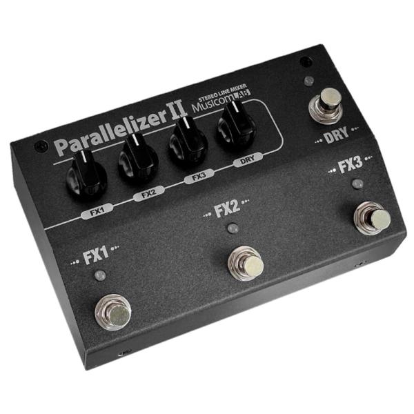 Musicom LAB Parallelizer II ステレオラインミキサー  Parallelizer II（パラレライザー 2）は、3 x ステレオ SEND ＆ 3 x ステレオ RETURNを備えたパラレル・エフェクトループが可能...
