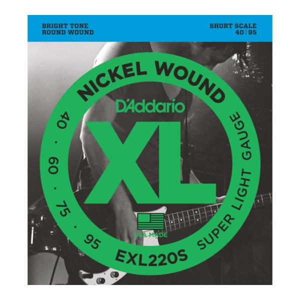 D'Addario ダダリオ EXL220S Short ショートスケール用 エレキベース弦  XL NICKEL 世界中のミュージシャンからの圧倒的な支持を誇る、言わずと知れたベース弦のスタンダード。ブライトでかつ正確なイントネーションを...