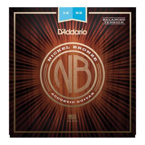 D'Addario ダダリオ NB1252BT Nickel Bronze Set Balanced Tension Light アコースティックギター弦  NICKEL BRONZE ギター固有のキャラクターをハイライトし、その楽器の自然...