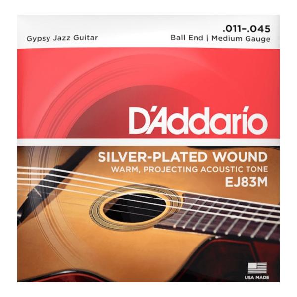 D'Addario ダダリオ EJ83M GYPSY JAZZ STRINGS Medium Ball End Acoustic Guitar Strings マカフェリギター弦  ダダリオ マカフェリ ジプシージャズギター用の弦です。 ボ...