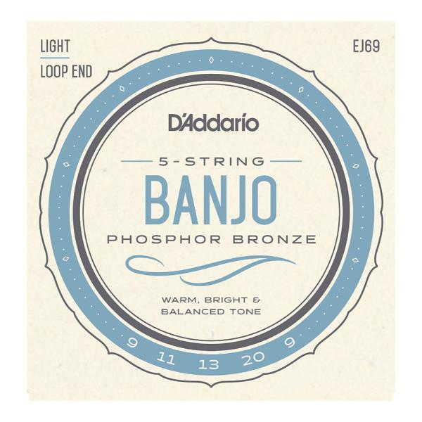 バンジョー 弦 5弦バンジョー ダダリオ D'Addario EJ69 5-String Banjo Phosphor Bronze Light 9-20 バンジョー弦  D'Addario ダダリオ EJ69 5-String Banjo...