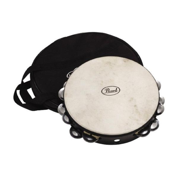 タンバリン Pearl PETM-20 Elite Tambourines 楽器 ゴートスキンヘッドを装備した本格的なモデル。・サイズ：10"・ジングル：ダブルタイプ・ステンレス製・ソフトケース付き