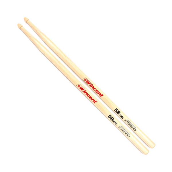【1ペア】 Wincent ウィンセント W-5BXXL ドラムスティック ヒッコリー  ウィンセントは、1992年にダン・ニーレンと父のボーによって誕生したスウェーデンのドラムスティックメーカーです。  【仕様】 ・素材：ヒッコリー（Hi...