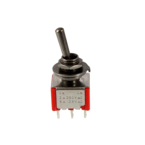 オールパーツ ギター スイッチ EP-4181-003 Black On On Round Bat Mini Switch ミニスイッチ ALLPARTS。※ギターパーツの取り扱いには、相応の技術と知識が必要になります。自己責任にて取り扱い...