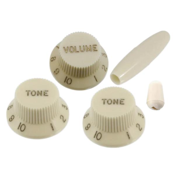 オールパーツ ギターパーツ ノブ PK-0178-050 Parchment Knob Set For Stratocaster ストラトキャスタースタイル用ノブセット ALLPARTS。※ギターパーツの取り扱いには、相応の技術と知識が必要...