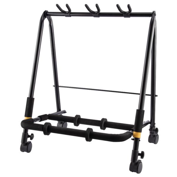 ギタースタンド 3本立て ハーキュレス GS523B PLUS HERCULES  3-PC Guitar Display Rack with Casters  ハーキュレス・ギターラックシリーズに 移動に便利なキャスター付き登場  高さ：...