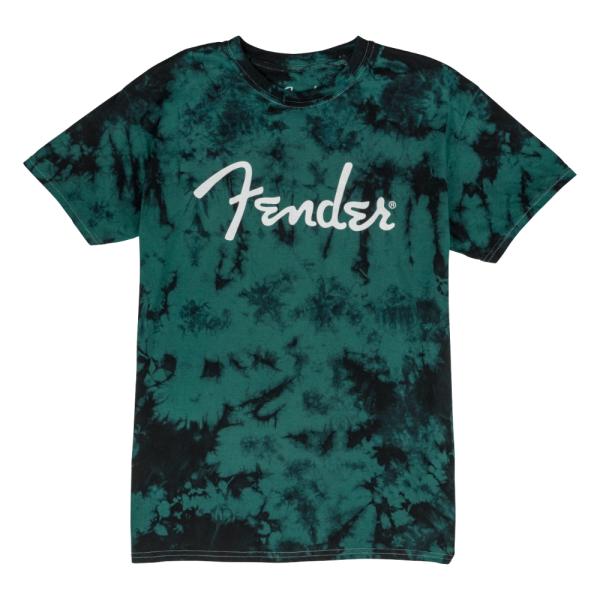 Fender フェンダー Spaghetti Logo Tie-Dye T-Shirt Blue XXLサイズ 半袖 Tシャツ ※画像はサンプルです。手染めの為、柄は選べません。予めご了承ください。  胸元にフェンダーロゴを配置、絞り染め模...