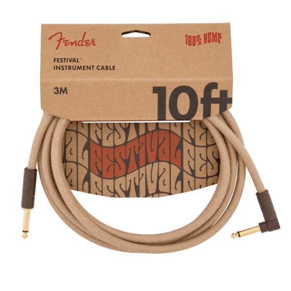 Fender フェンダー Festival Instrument Cable SL 10ft Pure Hemp Natural ギターケーブル ギターシールド  Fender Festival Instrument Cablesは、ウッド...