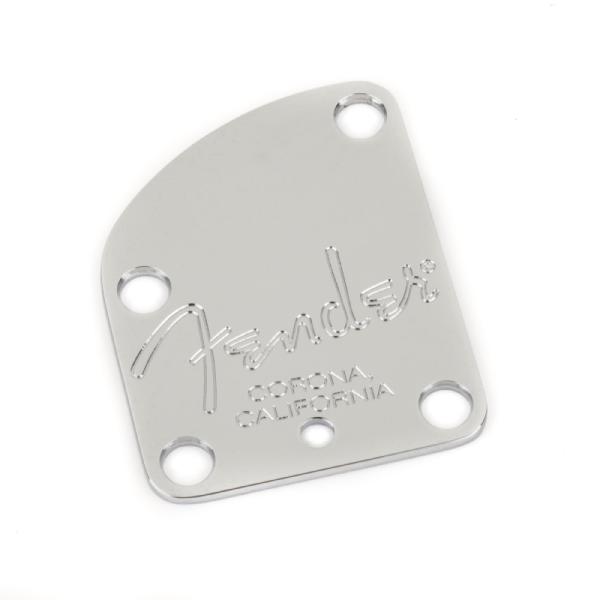 Fender フェンダー American Deluxe Guitar 4-Bolt Neck Plate Chrome ネックプレート  ※ギターパーツの取り扱いには、相応の技術と知識が必要になります。自己責任にて取り扱い可能な方のみ、ご...