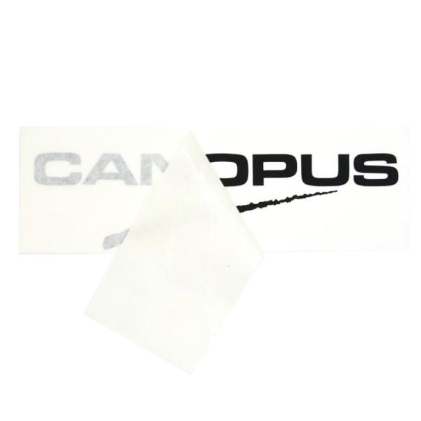 CANOPUS カノウプス Logo Sticker 大 黒 デカール ロゴステッカー  多くの有名アーティストからも支持を受けている日本のドラムメーカー「カノウプス」のロゴステッカーです。 ※ロゴの文字色はブラック（黒）です。  サイズ：...