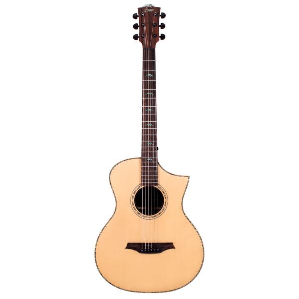 Bromo Guitars ブロモギターズ BAR5CE エレクトリックアコースティックギター エレアコ  ソリッドシトカスプルーストップ、ソリッドアマラエボニーバック＆サイドのオールソリッドボディを採用し、繊細でバランスの良いウッディーな...