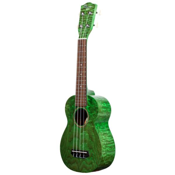 Ohana ukuleles オハナウクレレ SK-15W GN Green ソプラノウクレレ ギグバッグ付き  オハナの「SK-15W Green」は、ボディトップ、バック＆サイド、ネックにウィロー (柳) 材を使用し、13-3/4インチ...