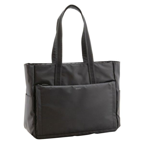 anello × Pearl Flute  アネロ パールフルート ANL-FLT2 #B ブラック トートバッグ フルートバッグ  H足部管をケースカバーに入れたまま横にすっぽり入る横幅と、大きな譜面も収納可能。底にはクッションと底鋲がつ...