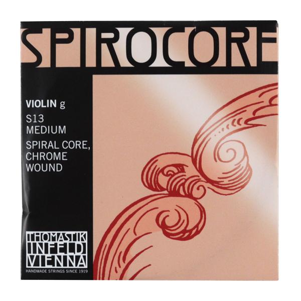 Thomastik Infeld Spirocore S13 G線 スパイラルコア / クロム バイオリン弦  スピロコア  伸縮性に優れバランスのとれた音色。 反応がよく様々な奏法にも対応している。  G線 スパイラルコア / クロム 4...