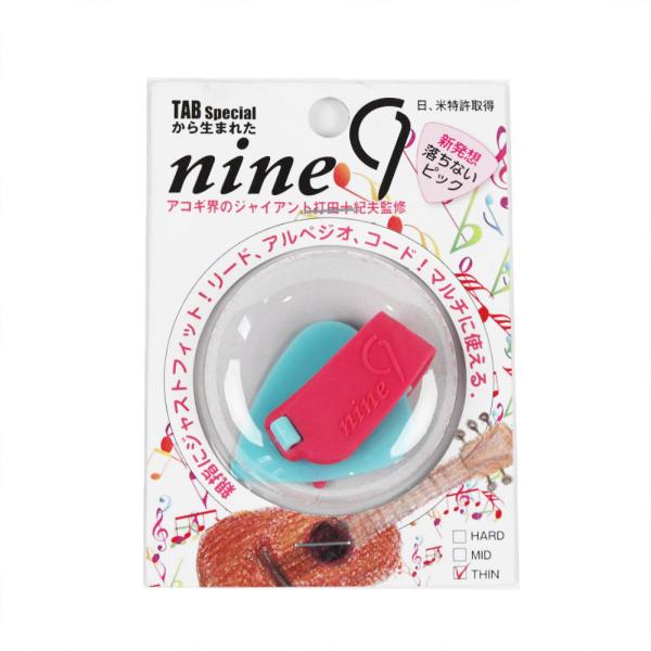 TAB nine9 TE125-LBXP THIN ライトブルーxピンク サムピック フィンガーピック  TAB Specialサムピック同様、フラットタイプのピックでもベルト付きピック、TAB nine9が登場。タイプはトライアングル、テ...