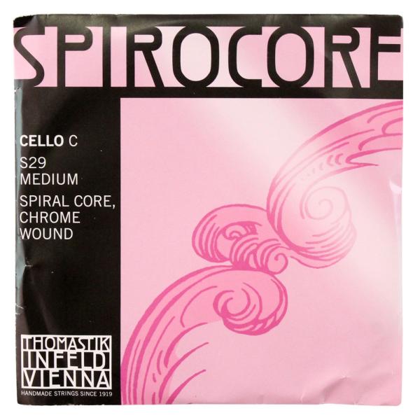 Thomastik Infeld Spirocore S29 C線 クロム チェロ弦  スピロコア  音量があり明るい音色。 G・C 線は音に安定性がり、幅広く使用されている  C線 クロム 4/4サイズ用