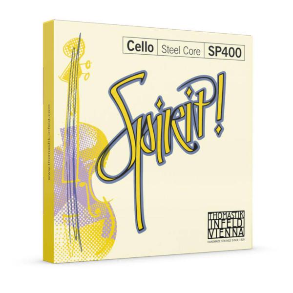 Thomastik Infeld Spirit SP400 スピリット チェロ弦セット  暖かな音色。 弾きやすく練習用として幅広く使われている。  4/4サイズ用