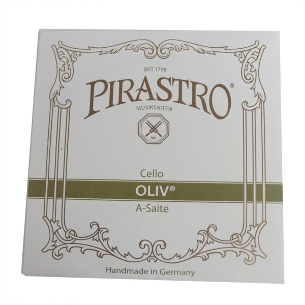 PIRASTRO ピラストロ チェロ弦 Oliv オリーブ 2311 A線 ガット/アルミ  ・張りのある力強い音色。 ・ガット弦の柔らかさに力強さを加えた弦。  A線 ガット/アルミ 4/4サイズ用