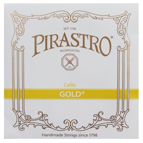 PIRASTRO ピラストロ チェロ弦 Gold ゴールド 235100 A線 ガット/アルミ  ・ガットらしい暖かな音色。  A線 ガット/アルミ 4/4サイズ用