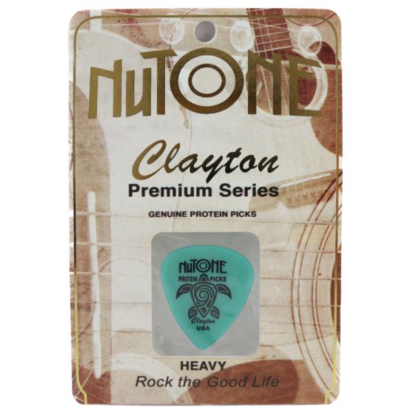 Clayton USA クレイトン NSH/1 NuTone Heavy スタンダード ギターピック 1枚  NuToneは、ワシントン条約によって貿易が禁止されたタイマイからとれる本物のべっ甲の代替品として、より本物に近付けるため樹脂では...