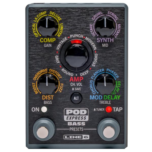 LINE6 ライン6 POD Express Bass マルチエフェクター ベースエフェクター  どこにでも連れて行こう POD Express Bassは、ベーシストがどこにでもご自分のトーンを持ち出すことが可能な、超ポータブルなアンプ＆...