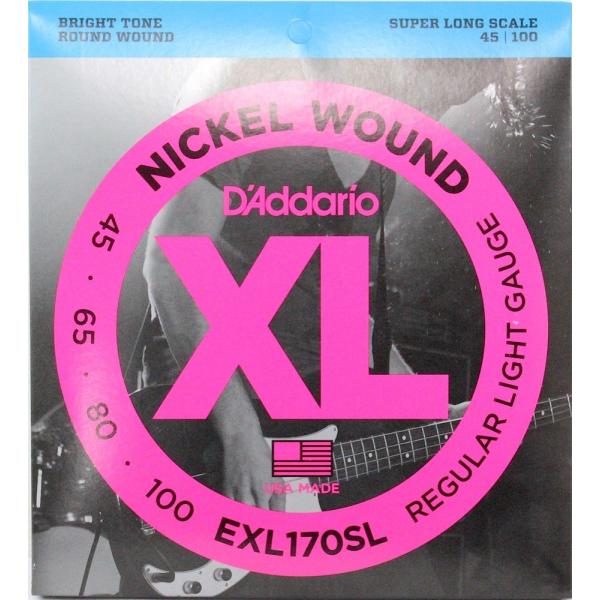 ダダリオ EXL170SL ベース弦です。.045 .065 .080 .100のスーパーロング用です。35inchのスケールに対応しています。具体的には裏通しスタイルのジャズベース等です。アメリカンスタンダードシリーズのジャズベース等でよ...