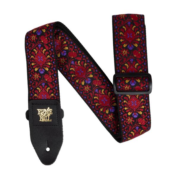 ERNIE BALL アーニーボール 5369 CRIMSON ROYAL BLOOM Jacquard Strap ギターストラップ  世界 No.1 の売り上げを誇るポリプロ・ギター・ストラップに、4 種類の新しいジャカード織パターンが...