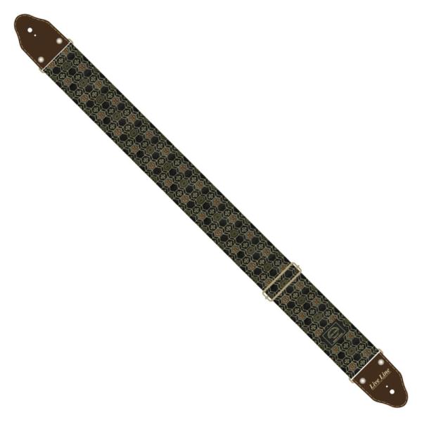 ライブライン LIVE LINE LSB45MY5 畳縁 Series ギターストラップ。  ベースはもちろん、重量ある多弦ギターにもお勧めの70mm幅ベース用ストラップ。 レザーエンドにステッチを入れて、耐久性を増しています。  畳縁 S...