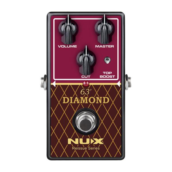 NUX ニューエックス 63' Diamond オーバードライブ Reissue Series Stompboxes ギターエフェクター  63' Diamondペダルは、VOX AC-30にインスパイアされたモデル。  Volumeノブと...