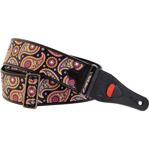 Righton! STRAPS ライトオンストラップ KASHMIR GRS Black ギターストラップ ※生地のロスを最小限にするため柄が一点一点異なります。  環境に配慮しながらも、ファッション性を損なわないGRS素材のストラップ。サ...