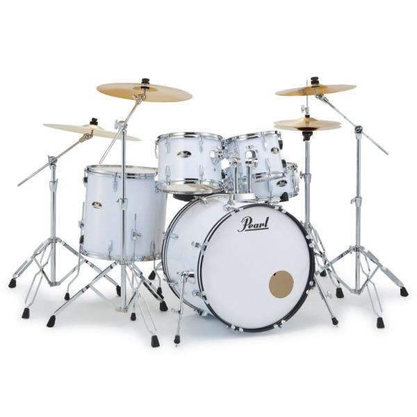 Pearl パール RS525SCWN/C-2CSN #33ピュアホワイト Roadshow スタンダードサイズ ドラムセット  ドラムフルセットにクラッシュシンバルを1枚加えた、\”2クラッシュシンバル"バージョン。  このワンセットです...