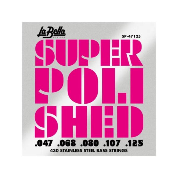 La Bella ラベラ SP-47125 Super Polished Bass Strings 5-String 047-125 5弦エレキベース弦  ラベラ・スーパーポリッシュド・ベース弦はステンレス・スティールの音のパンチ力とフラッ...