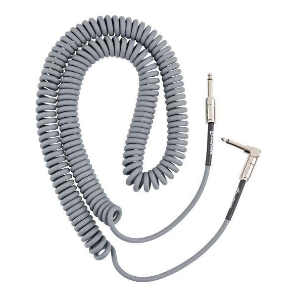 Fender フェンダー Contour 30ft（約9m） Coiled Cable Inca Silver カールコード ギターケーブル  ※長さ表記はカールコードをストレートに引き延ばした場合での長さとなります。カールした状態では表記...